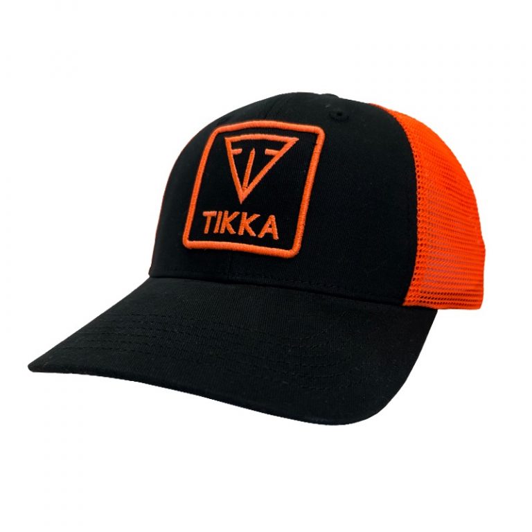 Tikka Patch Trucker Hat – Black and Orange – Stoeger Canada